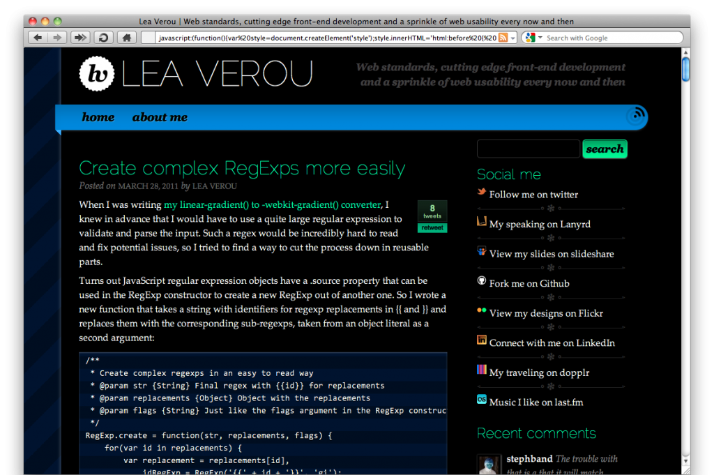 Invert a whole webpage with CSS only – Lea Verou